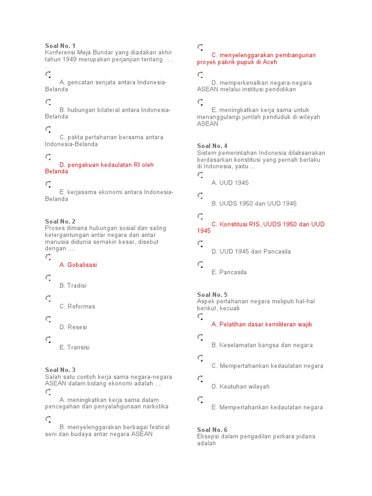 Contoh Soal Cat Cpns 1 | PDF