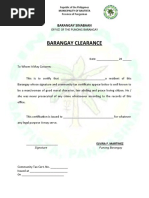 Barangay Clearance Sample | PDF | Taxes | Philippines