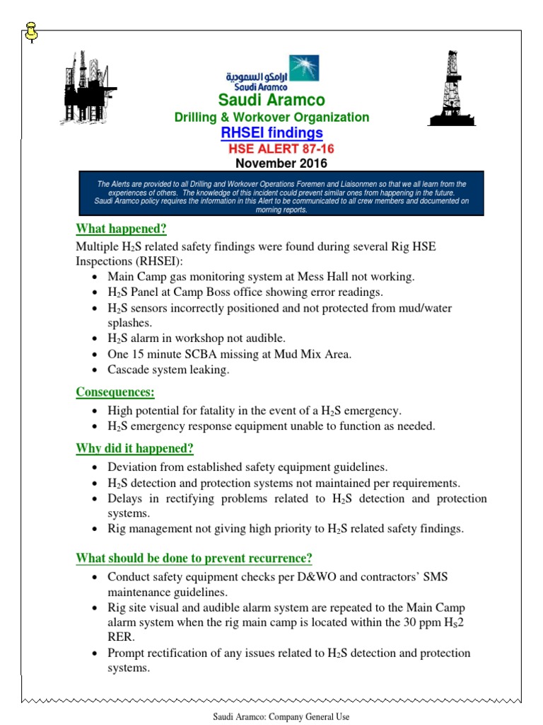 Saudi Aramco: RHSEI Findings | PDF