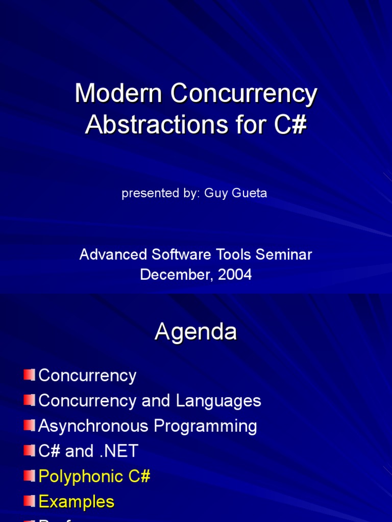 Modern Concurrency Abstractions For C# | PDF | C Sharp (Programming Language) | Parameter ...