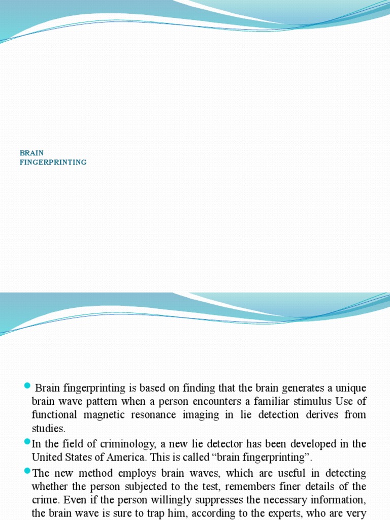 Brain Finger | Download Free PDF | Dna Profiling | Polygraph