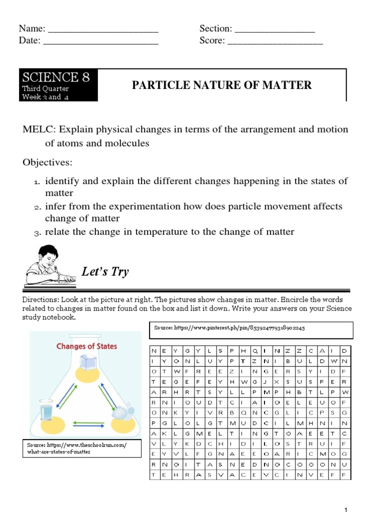 Science 8: Particle Nature of Matter | PDF | Evaporation | Liquids