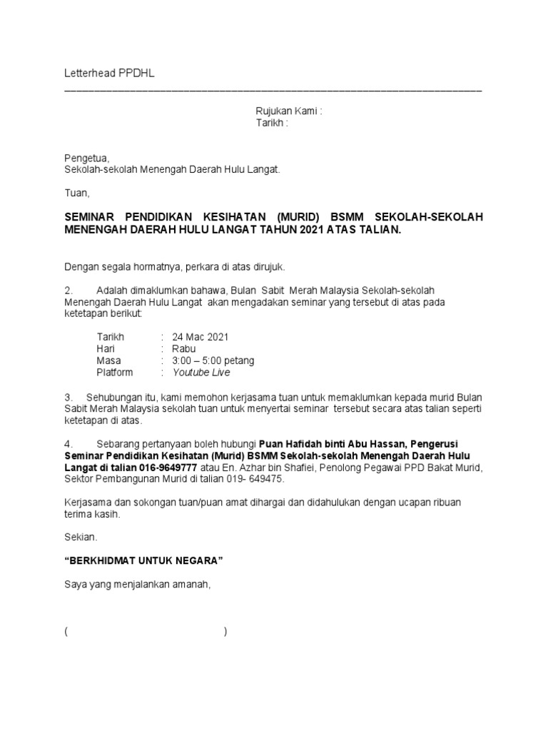 Letterhead PPDHL | PDF