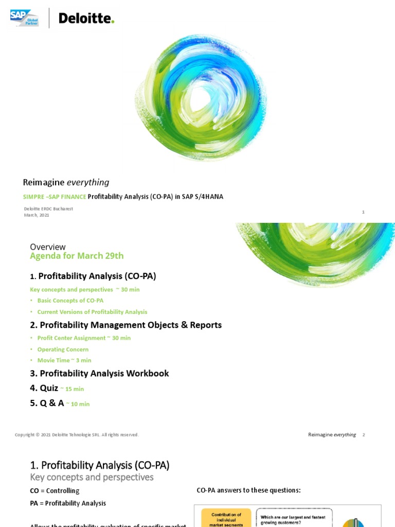 Profitability Analysis in SAP S4 COPA | PDF | Valuation (Finance) | Sales