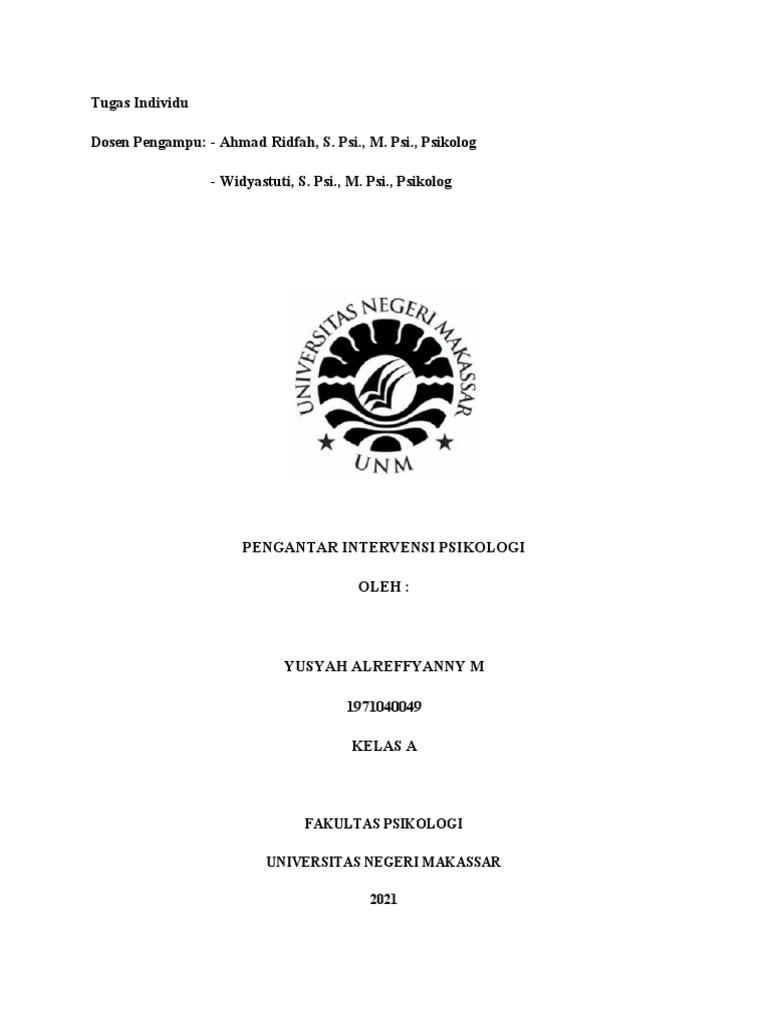 Review Jurnal Terapi Psikodinamika | PDF