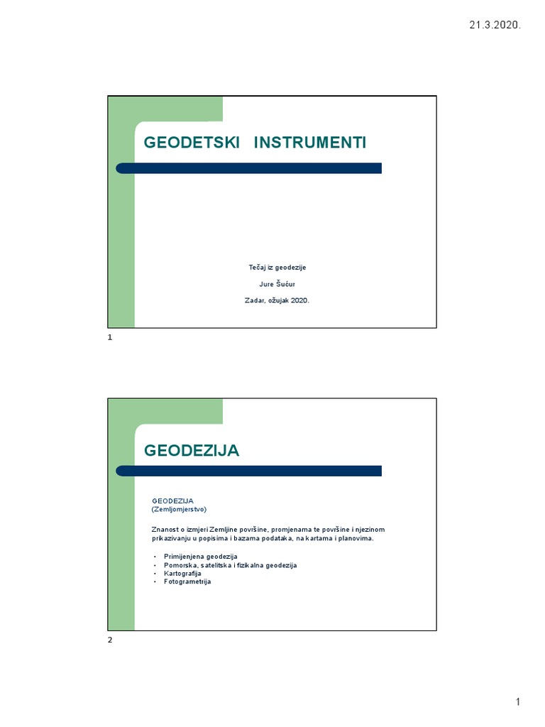 Geodetski Instrumenti | PDF