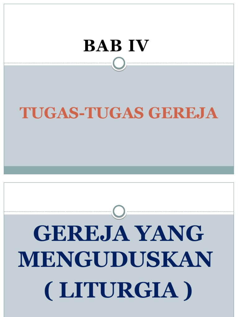 Tugas Gereja (Iv) | PDF | Filsafat
