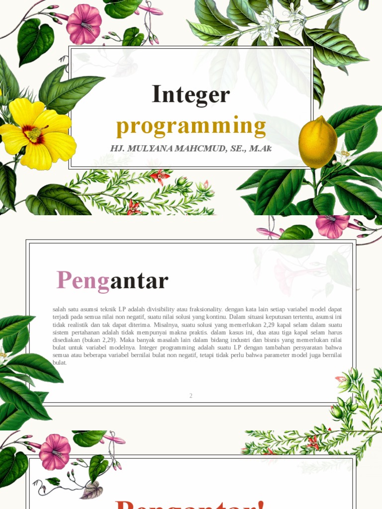 Integer Programming | PDF