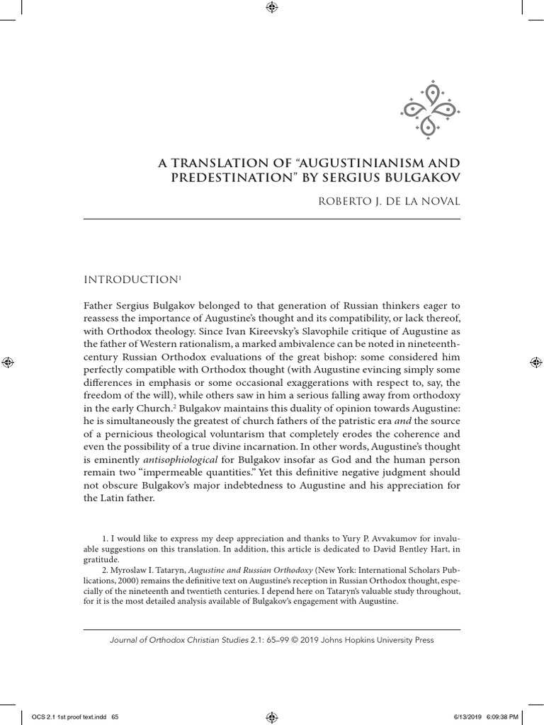 Augustinianism and Predestination | PDF | Predestination | Augustine Of ...