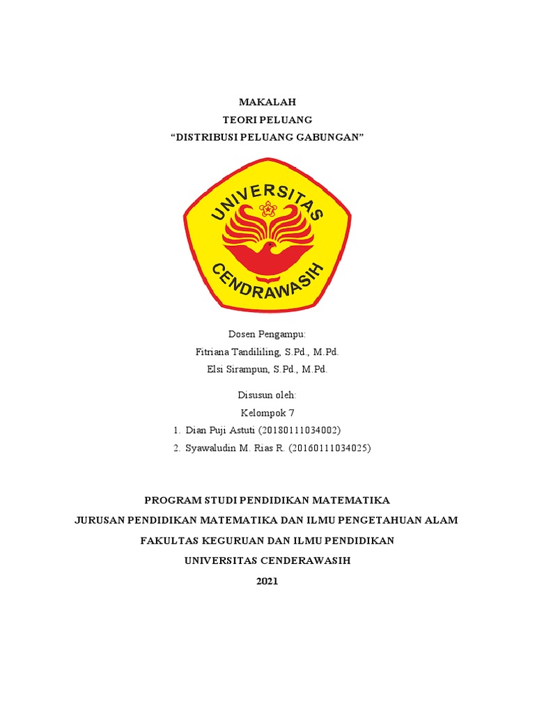 Distribusi Peluang Gabungan Diskrit | PDF