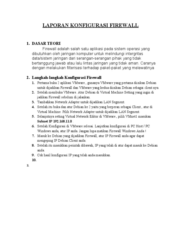 Konfigurasi Firewall | PDF