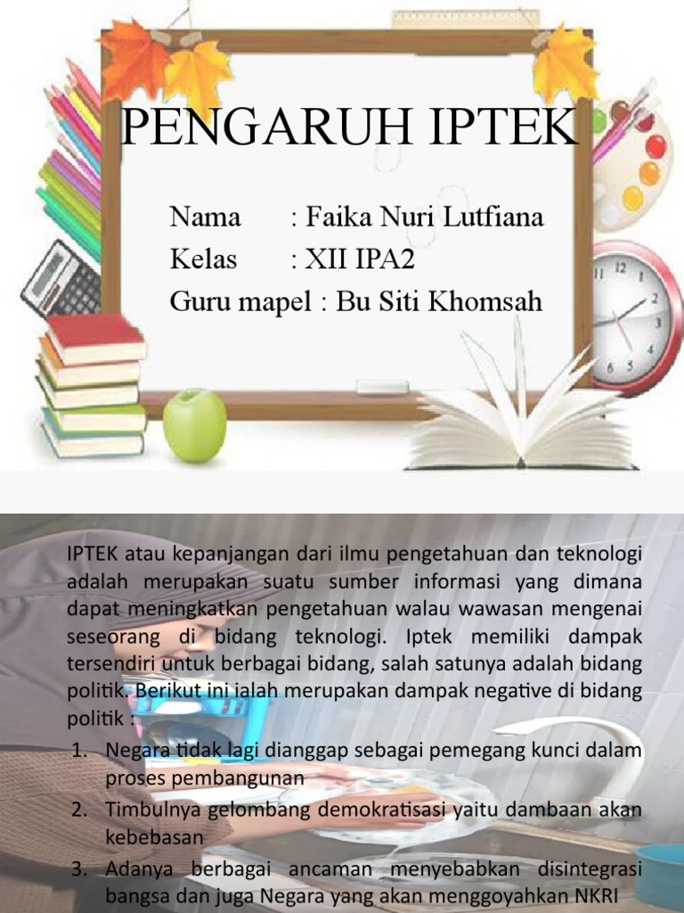 Ppt-Ppkn-Pengaruh Iptek | PDF