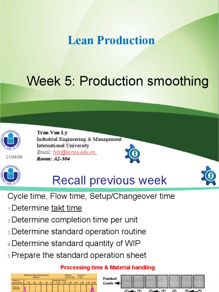 Week 5 - Production Smoothing | PDF | Business Process | Production And ...