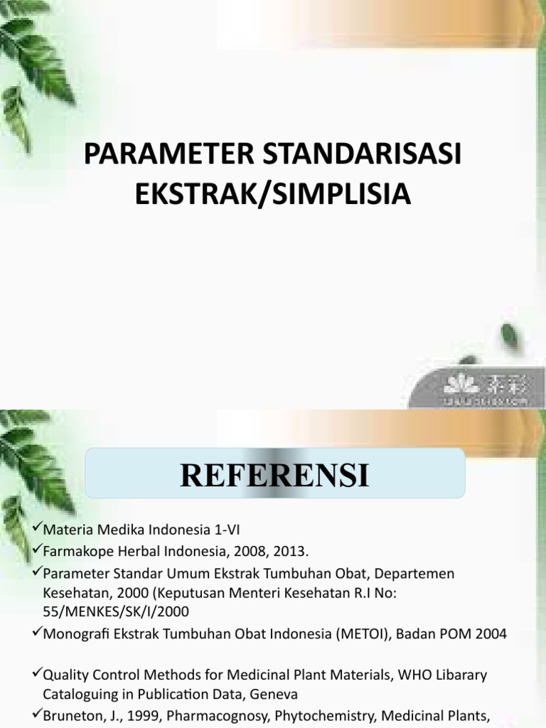 Parameter Standar Ekstrak | PDF