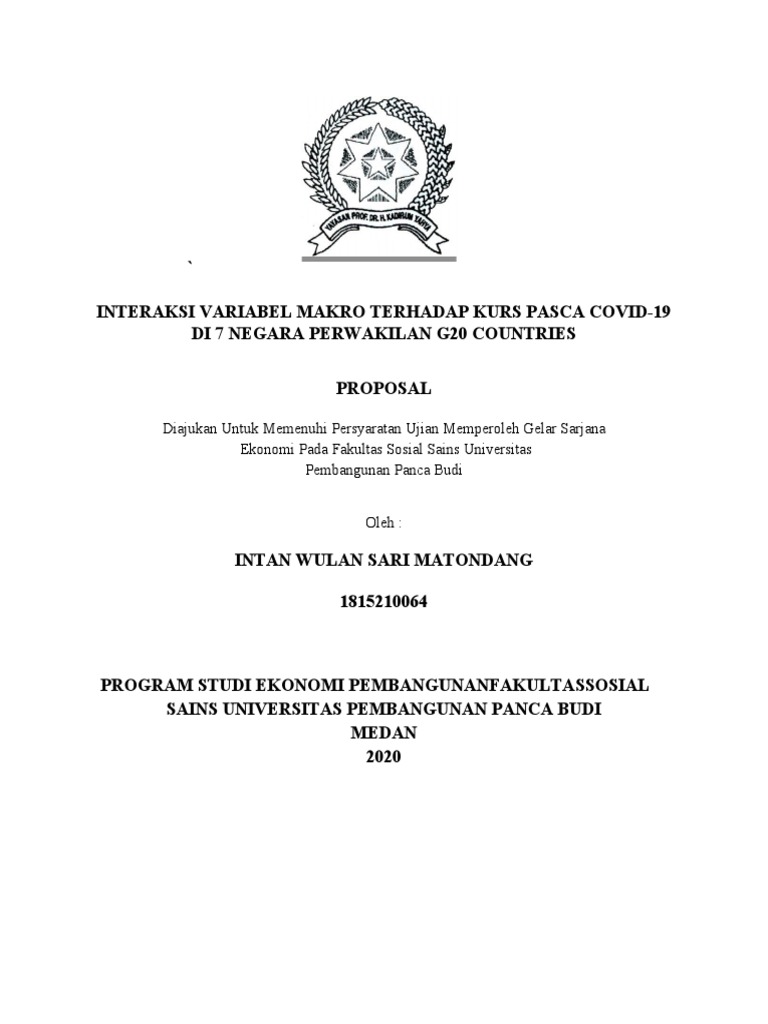 Proposal Intan Wulan Sari Matondang 1815210064 | PDF | Politik | Ilmu Sosial