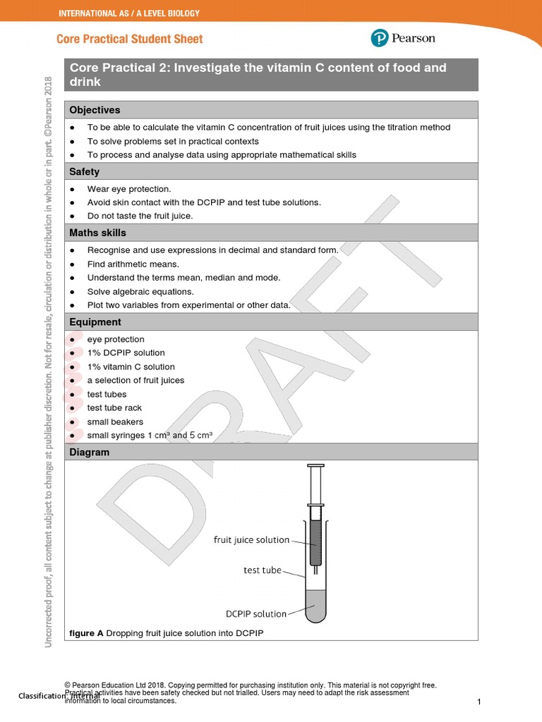 IAS Biology TRP1 CP2 Stu | PDF | Vitamin C | Science