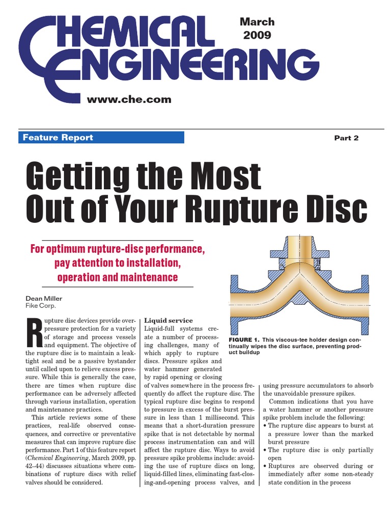 Getting The Most Out of Your Rupture Disc - Original | PDF | Mechanical ...