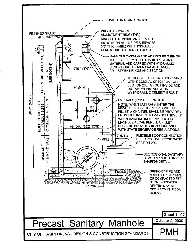 Precast Sanitary Manhole | PDF