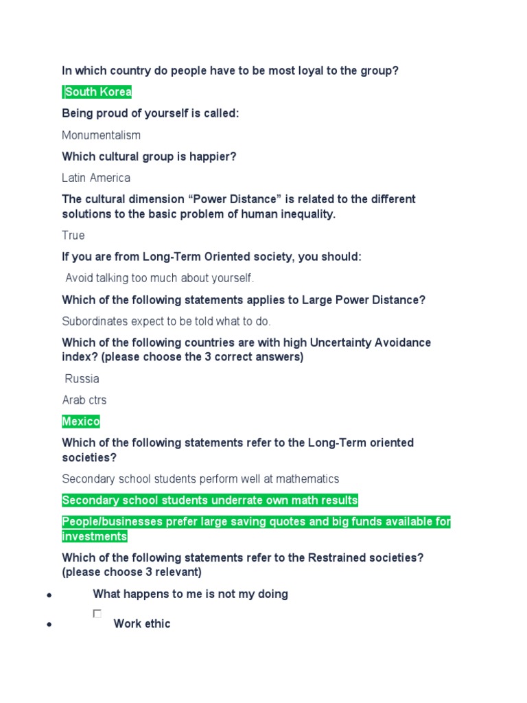 In Which Country Do People Have To Be Most Loyal To The Group | PDF ...