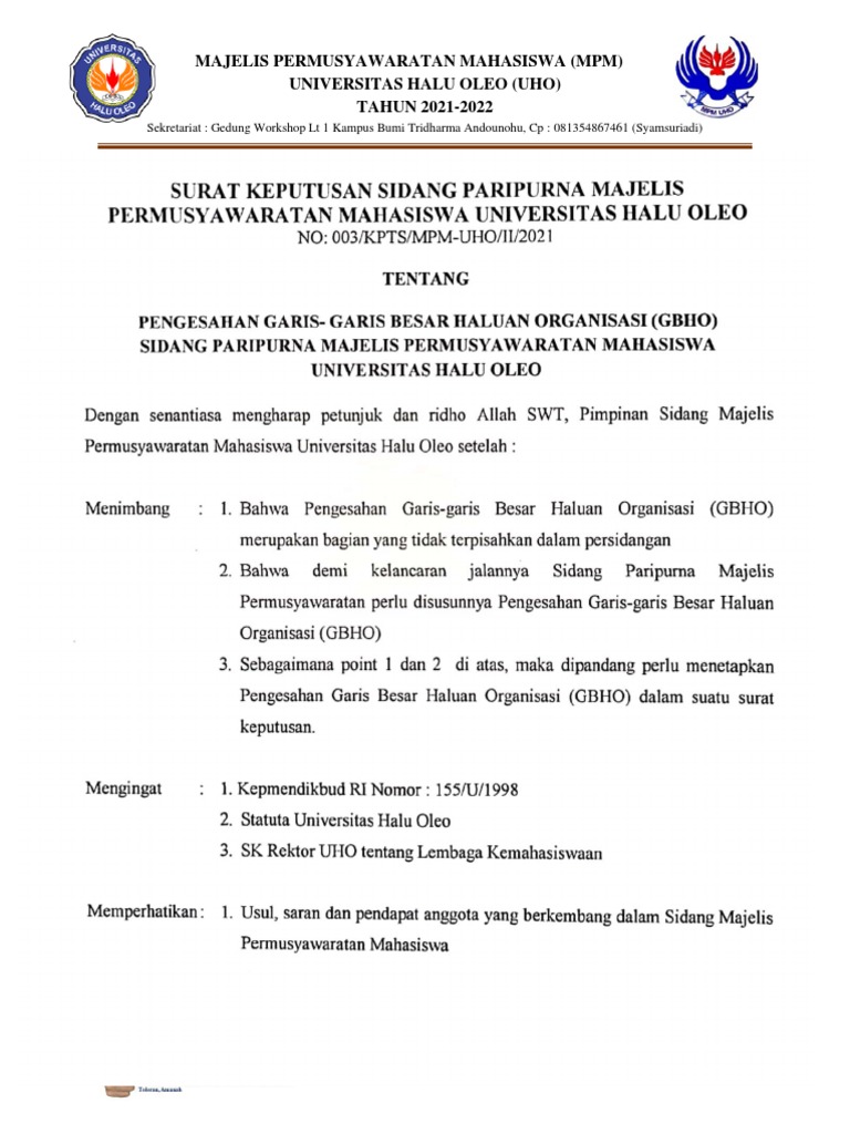 Gbho 2021-2022 | PDF