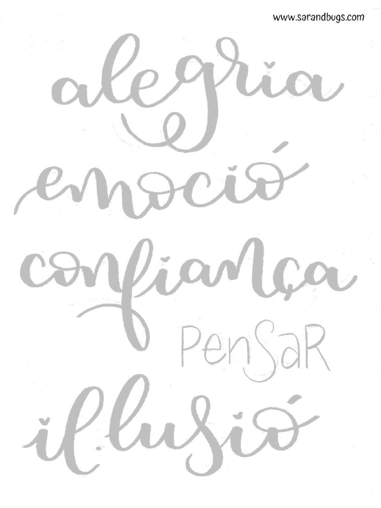 PLT00007 - Plantilla Lettering Alegria | PDF