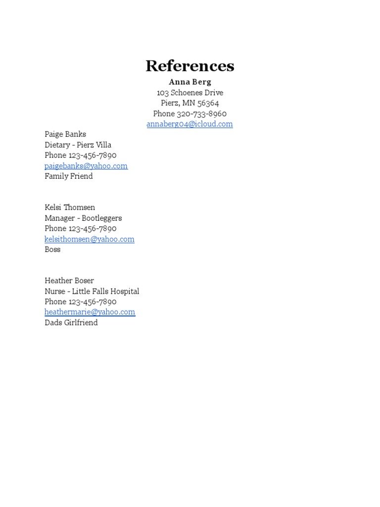 References - Anna Berg | PDF