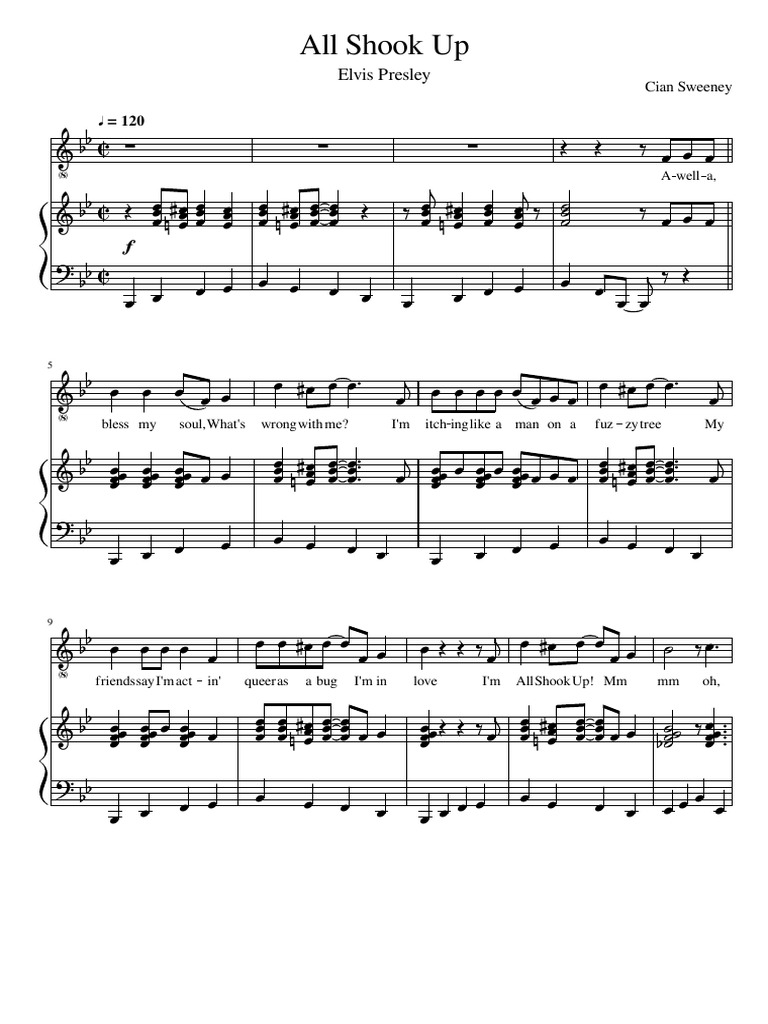 All Shook Up | PDF | American Songs | Songs Written
