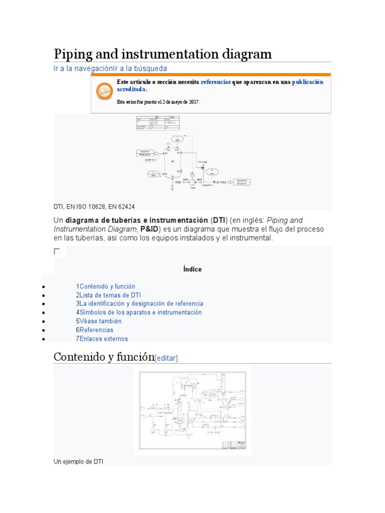 Piping and Instrumentation Diagram | PDF | Ingeniería Informática ...