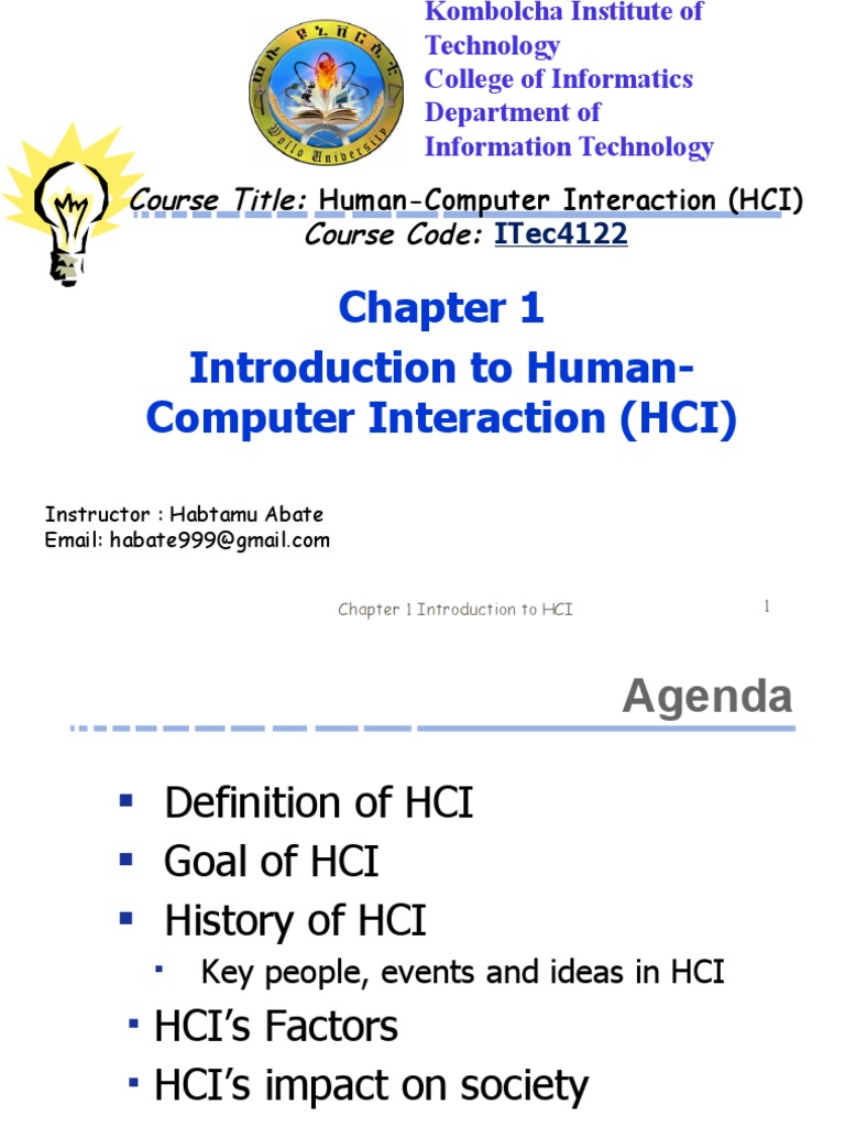 HCI Chapter 1 | PDF | Human–Computer Interaction | Usability