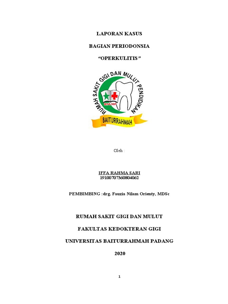 Iffa Rahma Sari - 19-062 - Makalah Operkulitis | PDF