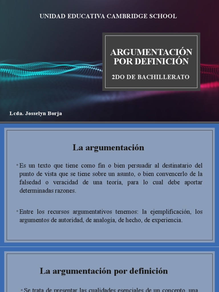 Argumentación Por Definición | PDF | Filosofía