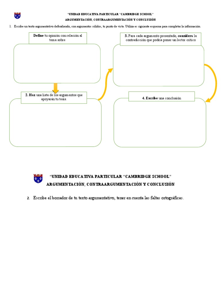 Refuerzo - Esquema de Argumentación y Contraargumentación | PDF
