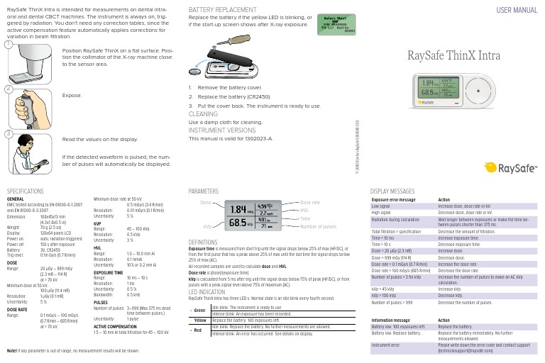 Thinx - Intra Manual en 3.00 | PDF | Absorbed Dose | Applied And Interdisciplinary Physics