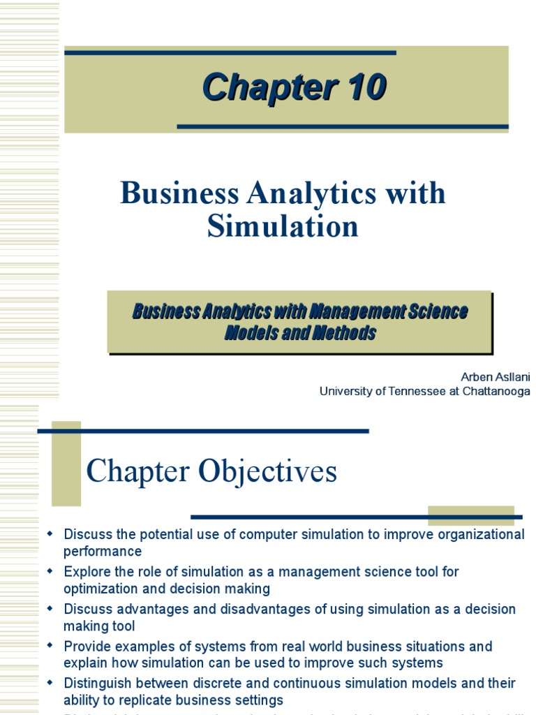 Business Analytics With Management Science Models and Methods ...