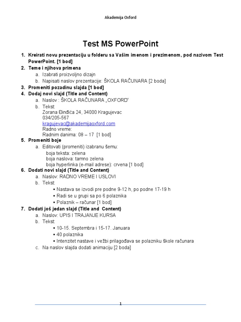 Power Point Test | PDF