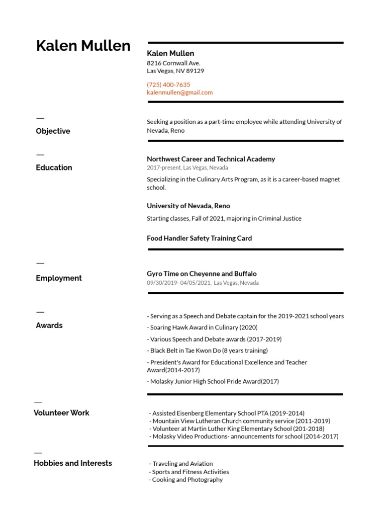 Kalen Mullen Resume | PDF