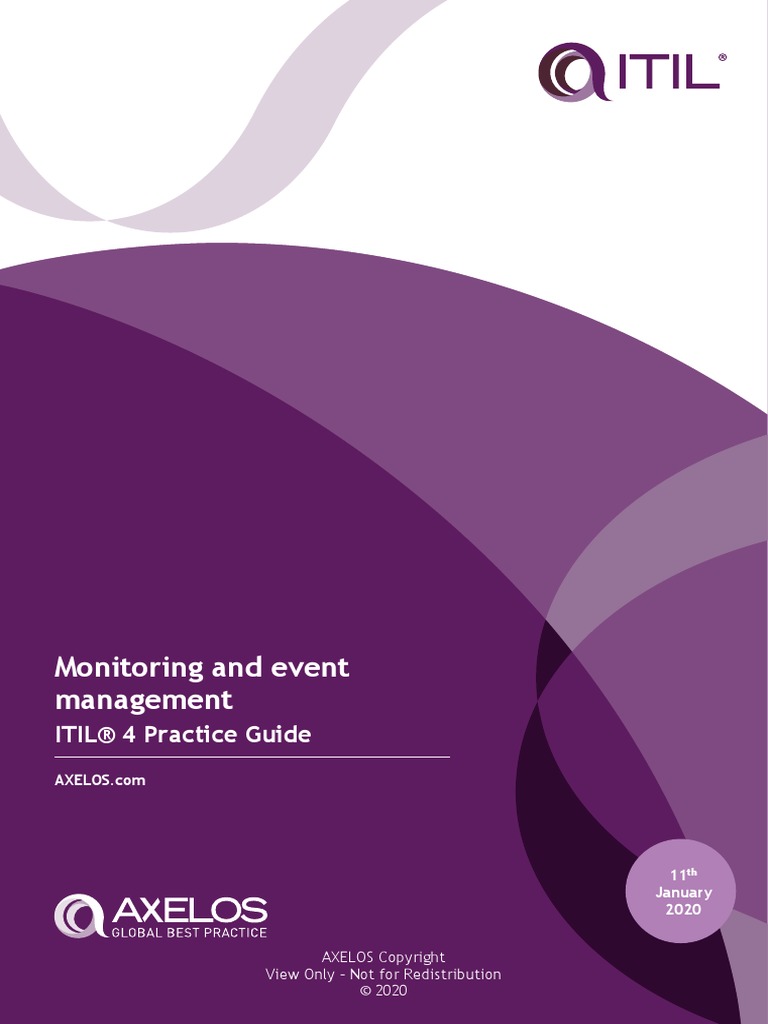 Monitoring And Event Management Itil® 4 Practice Guide Pdf Performance Indicator Information