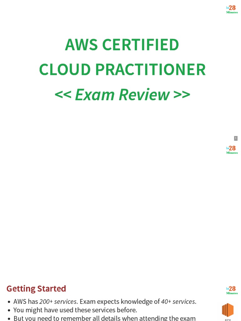 EXAMREVIEW AWSCertification CloudPractitioner | PDF | Cloud Computing | Amazon Web Services