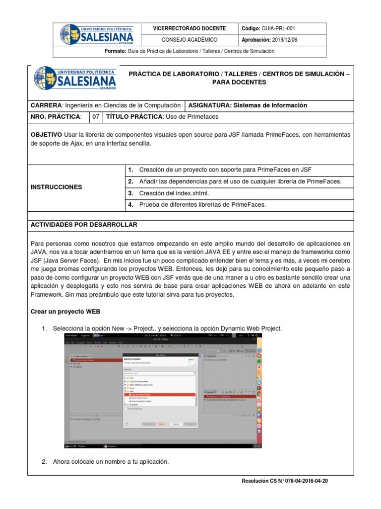 PrimeFaces Eclipse | PDF | Eclipse (software) | Java (lenguaje de programación)