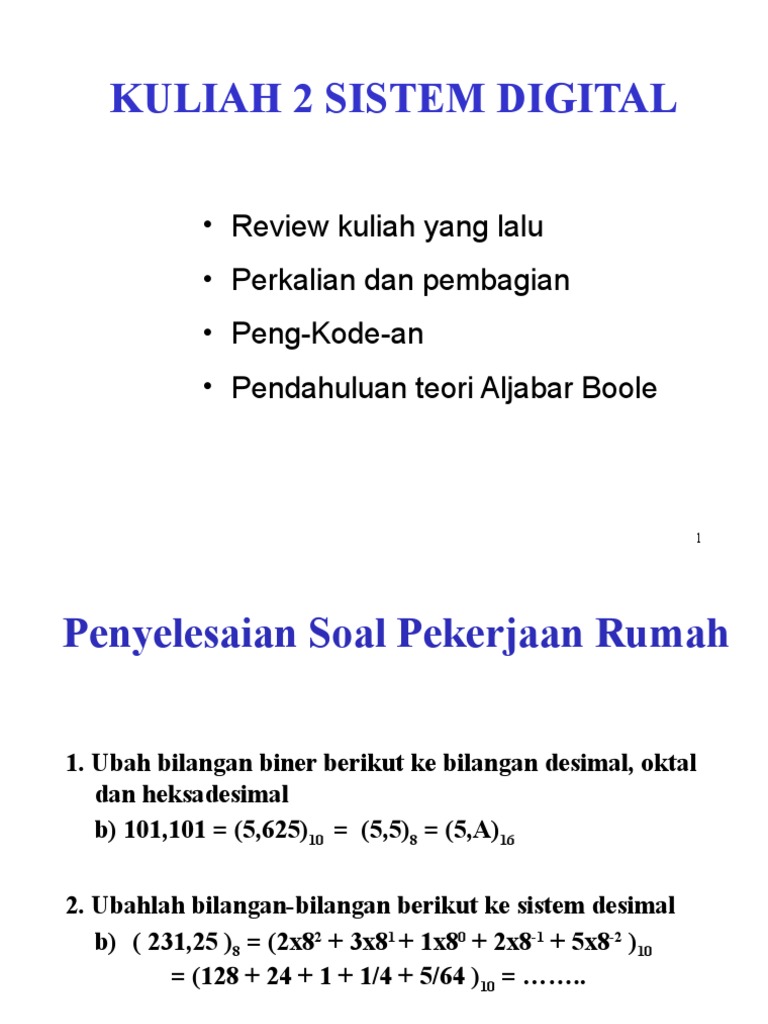Konversi Bilangan dalam Sistem Digital | PDF | Written Communication ...