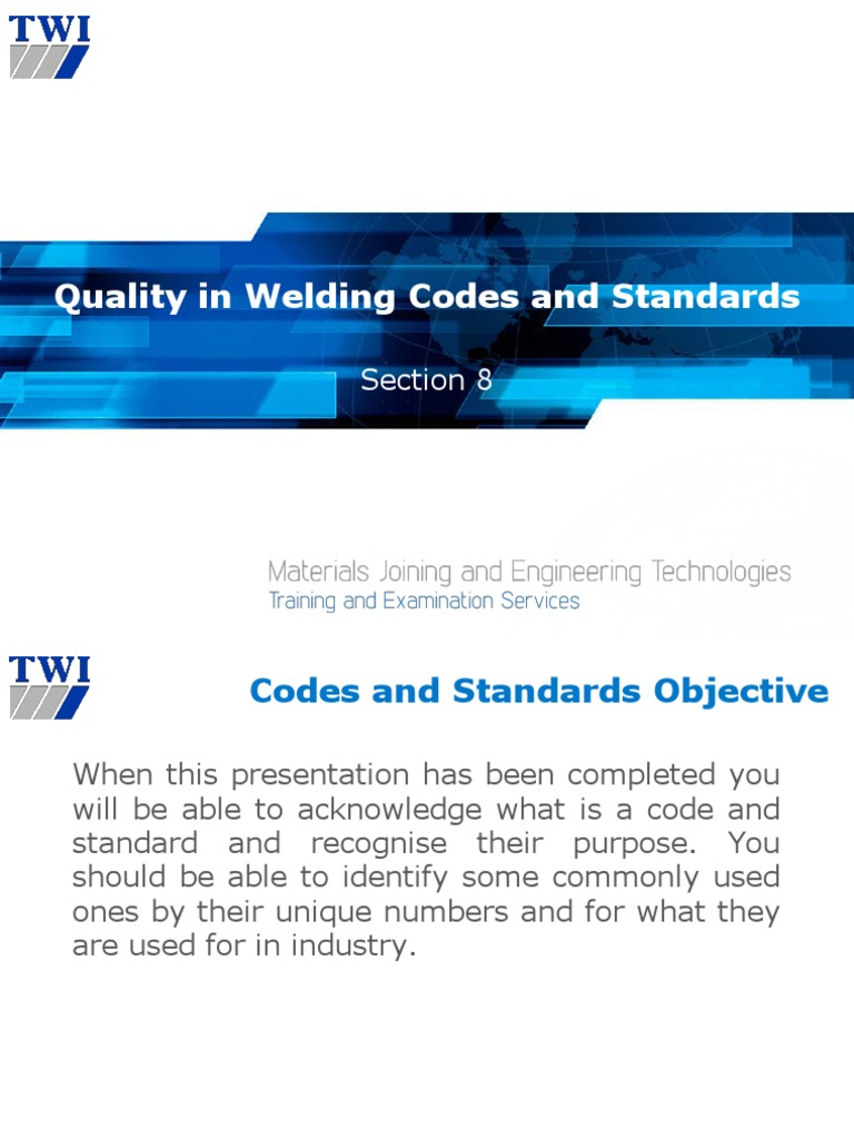 08 WIS5 Quality in Welding Codes and Standards | PDF | Welding | Construction