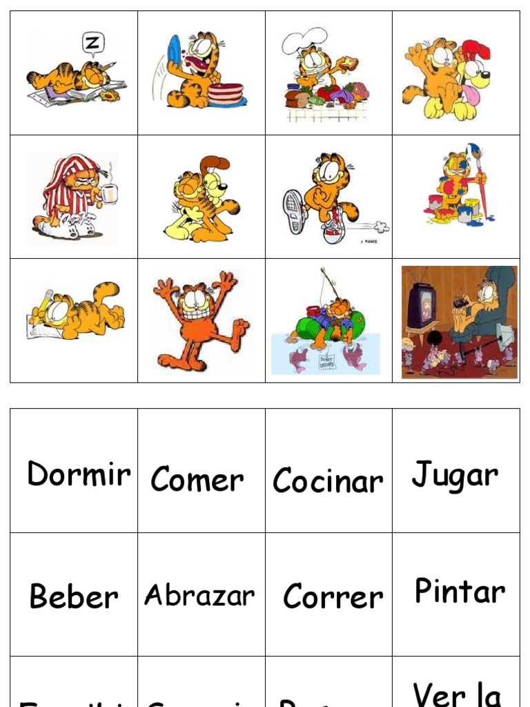 Verbos Tarjetas y Juego de Memoria Juegos 17123 | PDF