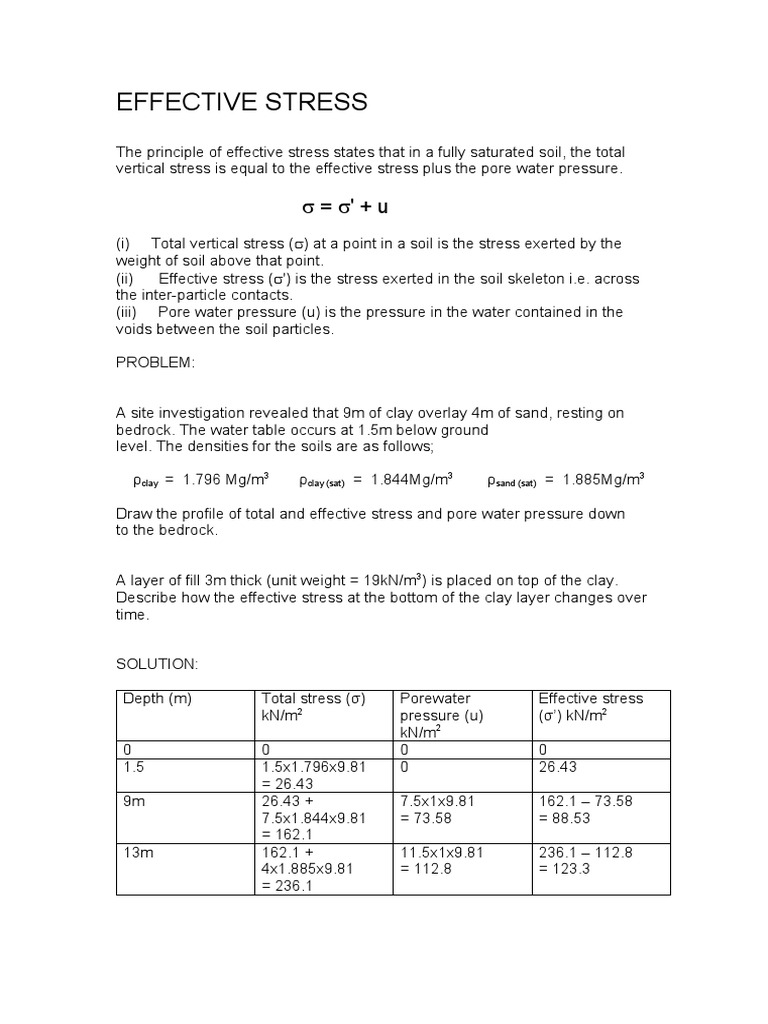 Effective Stress: Clay 3 Clay (Sat) 3 Sand (Sat) 3 | PDF | Porosity | Soil