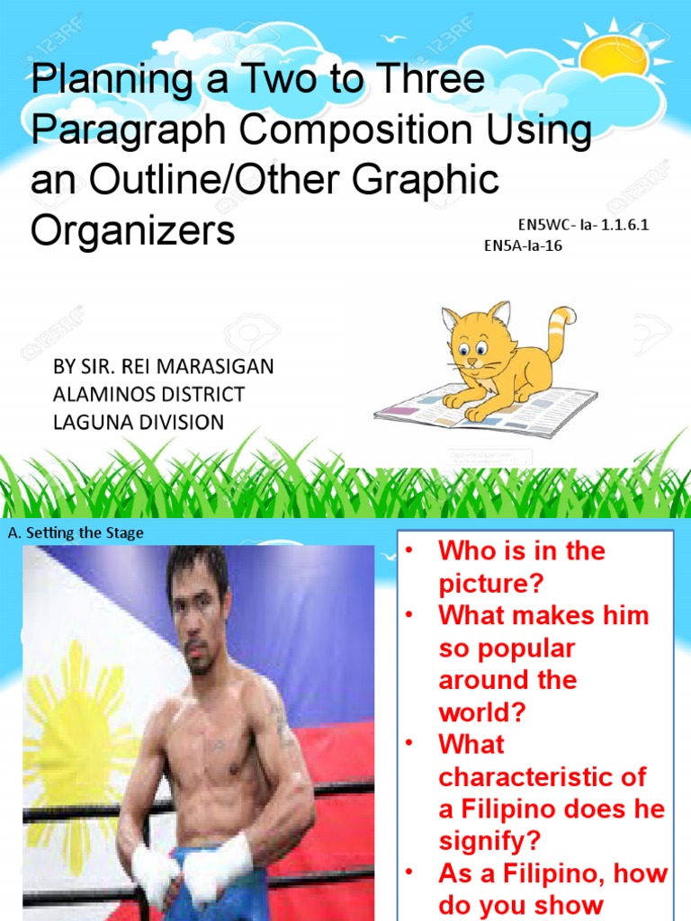 ENGLISH 5 Q1, W1, D4 Planning A Two To Three Paragraph Composition ...