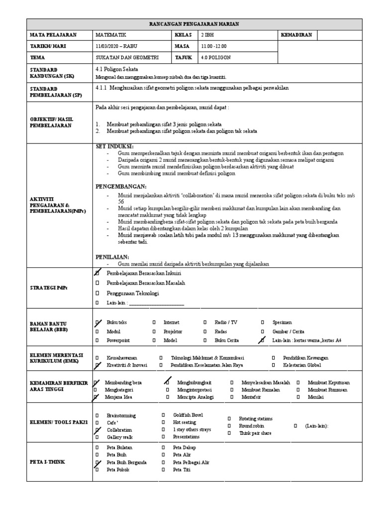 RPH Bab 4 (Poligon) | PDF
