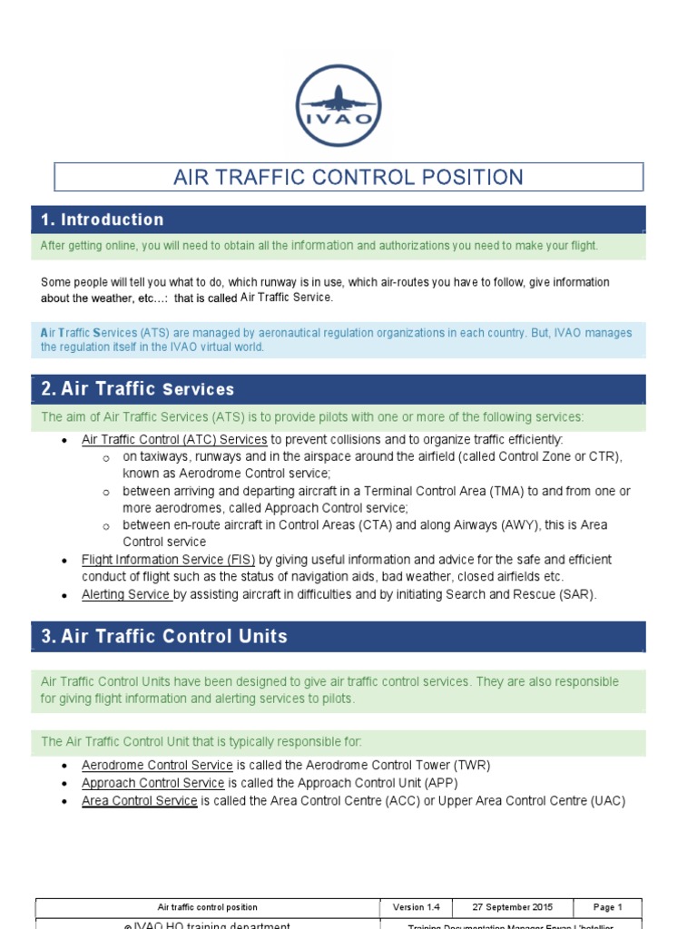 ATC Control Positions | PDF | Air Traffic Control | Instrument Flight Rules