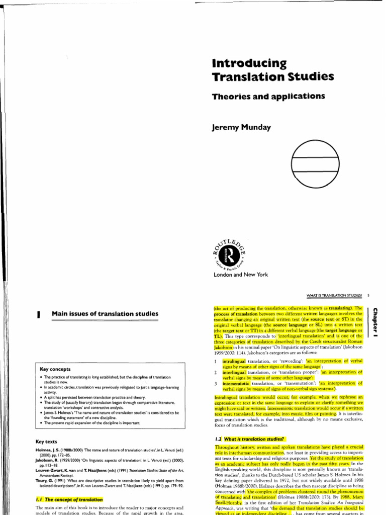 The Concept of Translation and Translation Studies | PDF | Translations ...