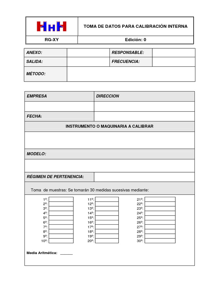 Formato Calibracion Interna | PDF