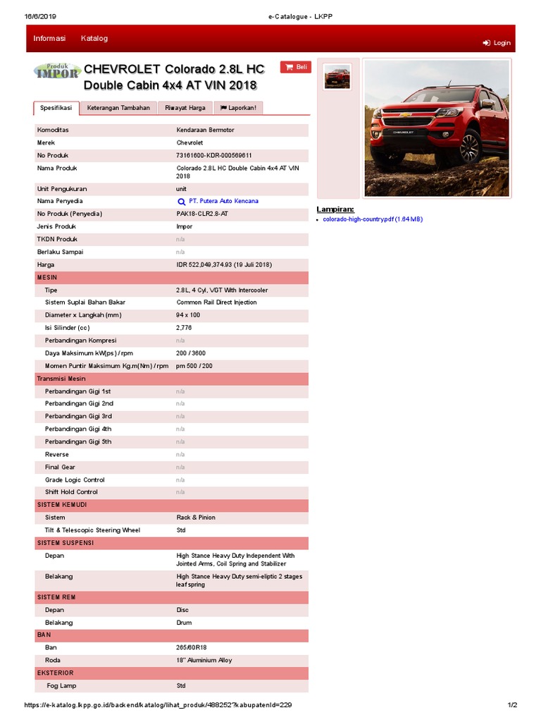 E-Catalogue - LKPP-double Gardan | PDF | Motor Vehicle Manufacturers ...
