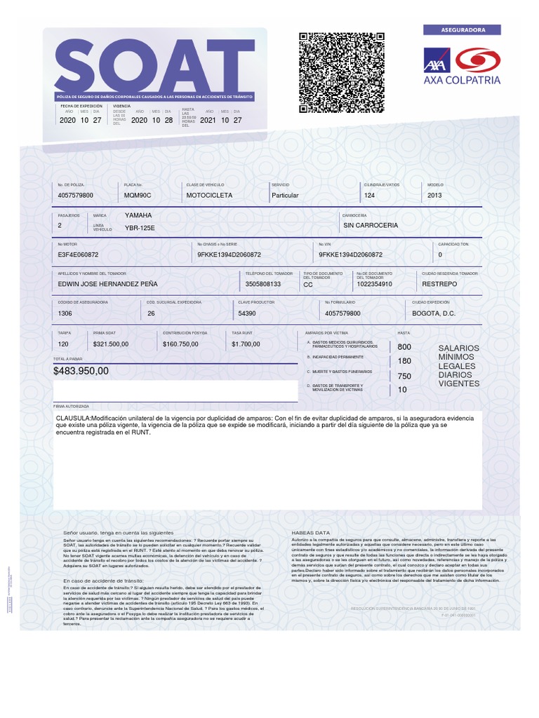 Seguro Moto | PDF | Póliza de seguros | Seguro